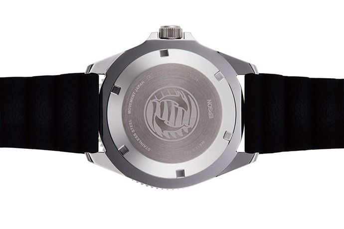 Orient Kano / Kanno Black Dial Red Bezel Automatic Watch with Rubber ...