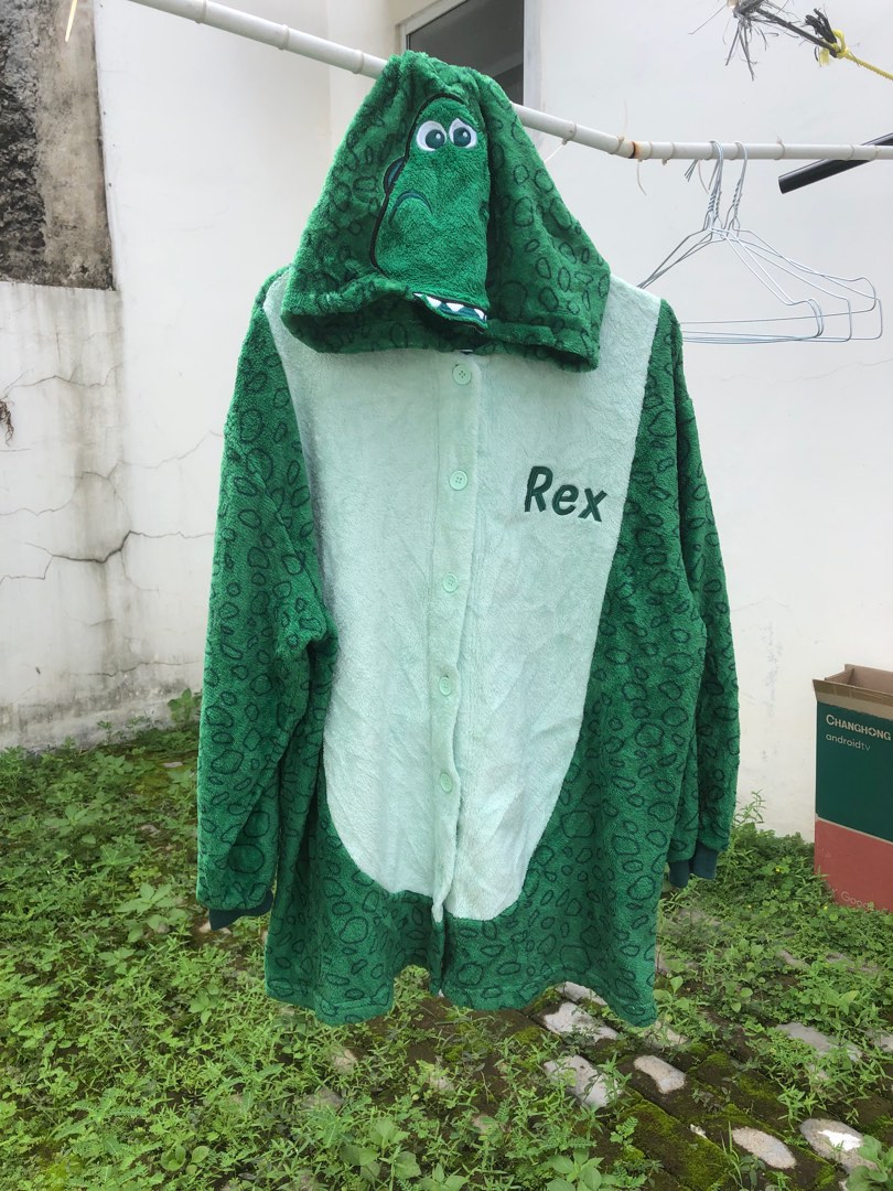 ORIGINAL DISNEY COSTUME TREX TOYSTORY, Fesyen Wanita, Pakaian Wanita ...