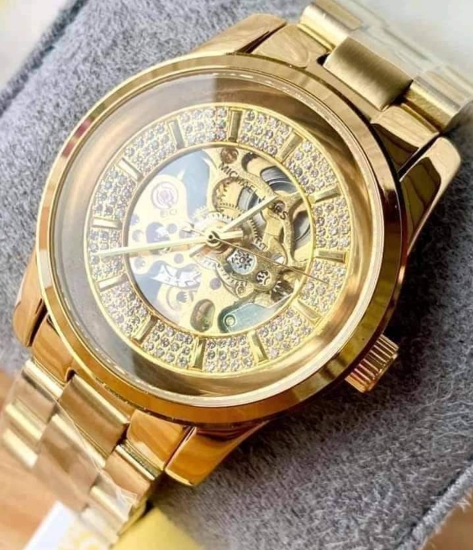Original Michael Kors Automatic Gold Ion-plated Men's Watch MK9009 With ...