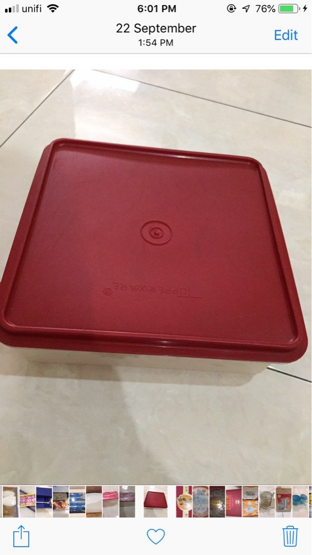 Original square tupperware, Furniture & Home Living, Kitchenware ...