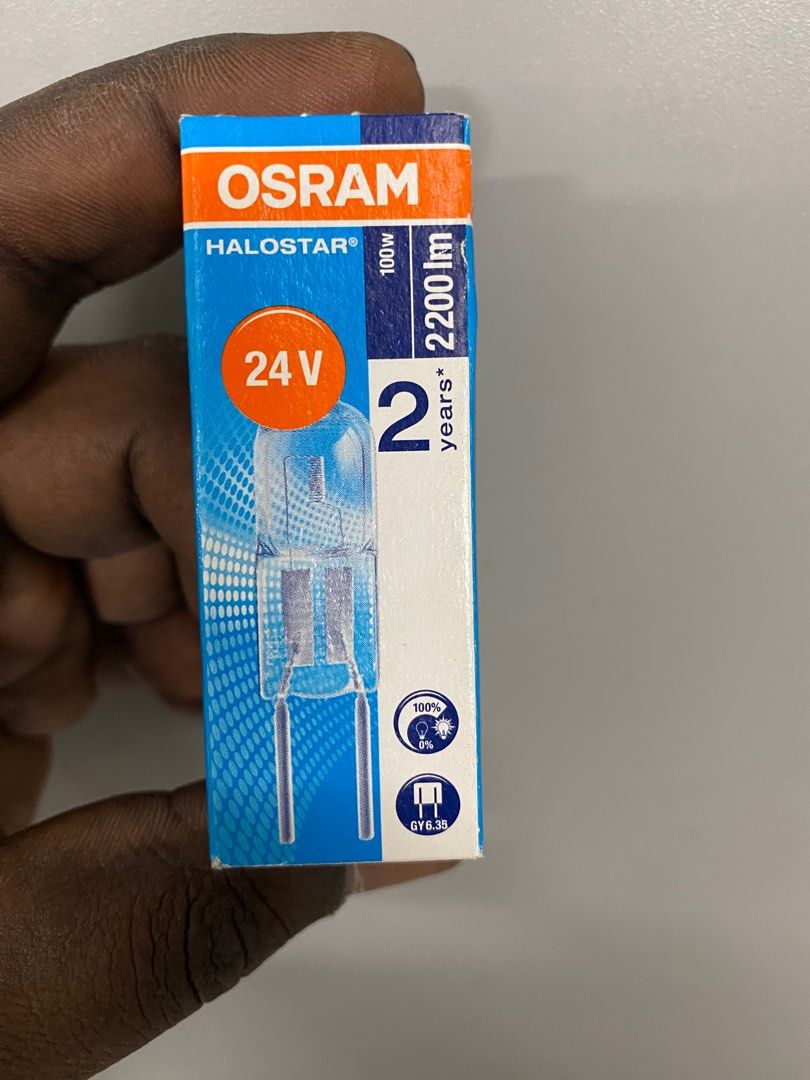 Osram Halostar -24V -100w -2years, Furniture & Home Living, Lighting & Fans, Lighting on Carousell