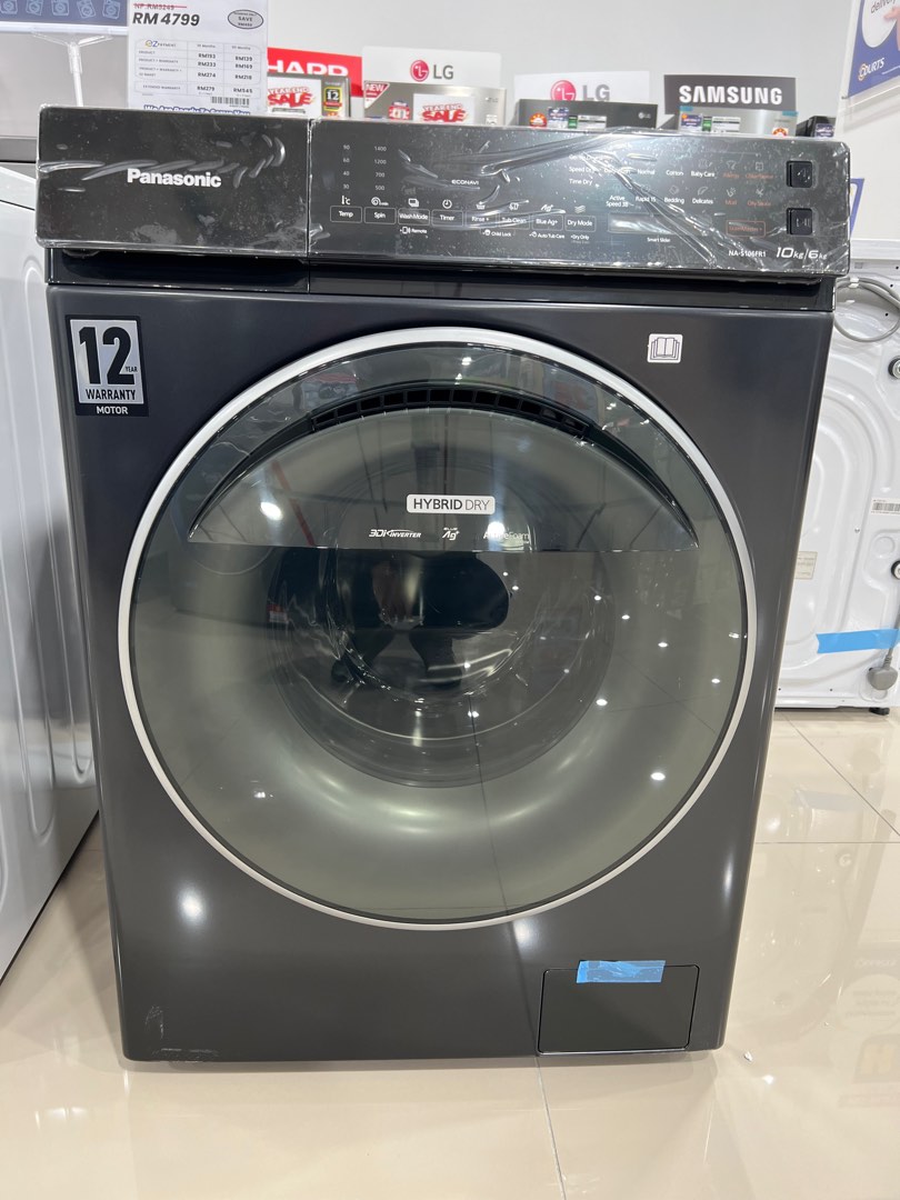 PANASONIC FRONT LOAD 10KG WASHER 6KG DRYER, TV & Home Appliances ...