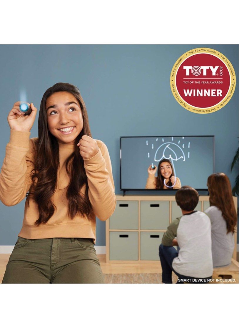 Pictionary Air Drawing Game, Family Game with Light-up Pen and Clue ...