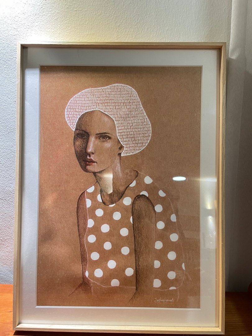 Picture with wood frame, Furniture & Home Living, Home Decor, Frames ...