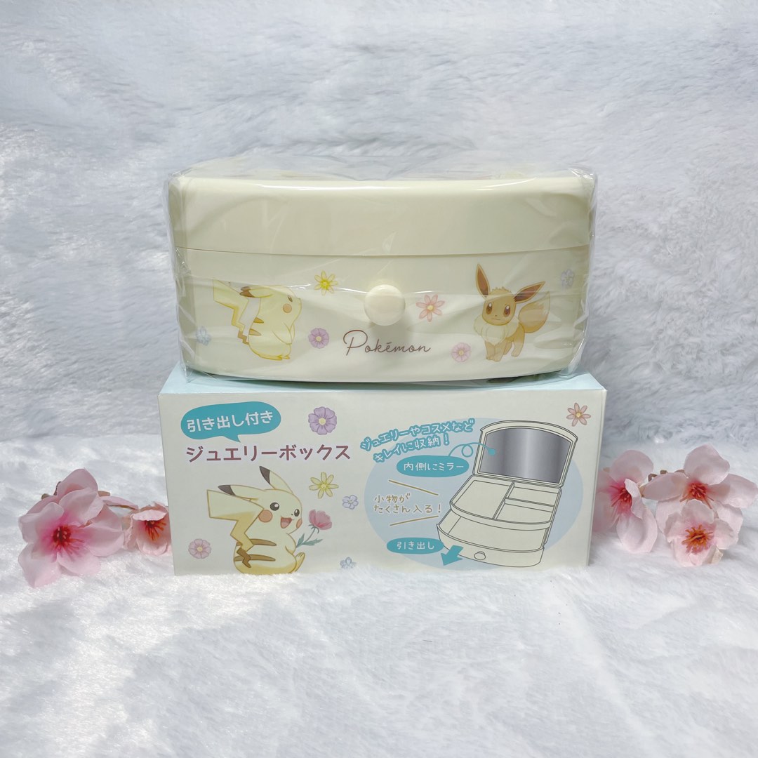 Pikachu and Eevee Jewelry box with Mirror, Women's Fashion, Jewelry ...