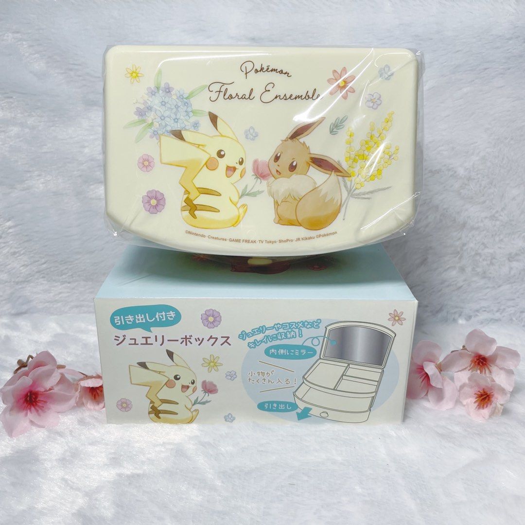 Pikachu and Eevee Jewelry box with Mirror, Women's Fashion, Jewelry ...