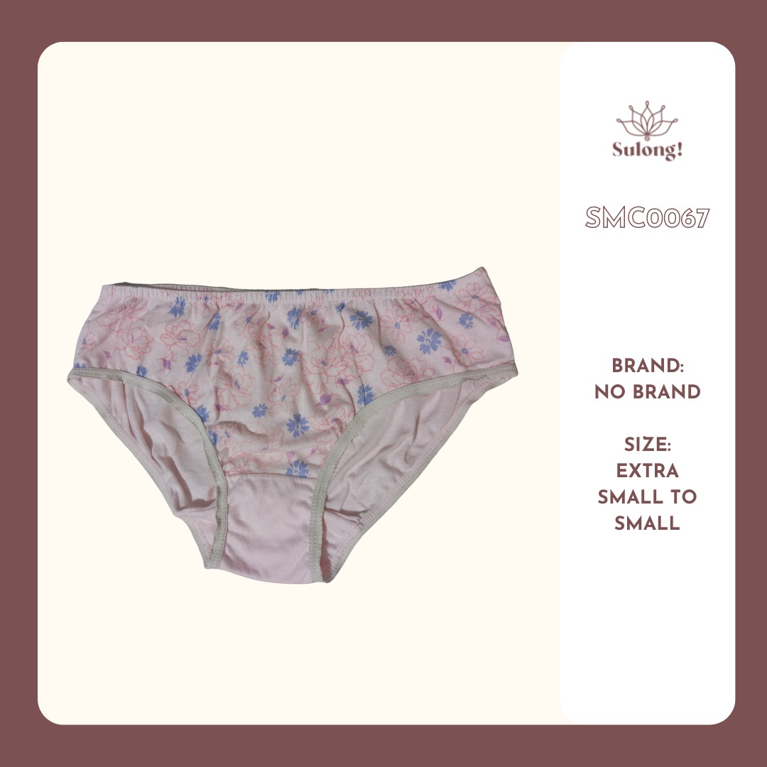 Pink and Blue Floral Design Panty, Women's Fashion, Undergarments ...