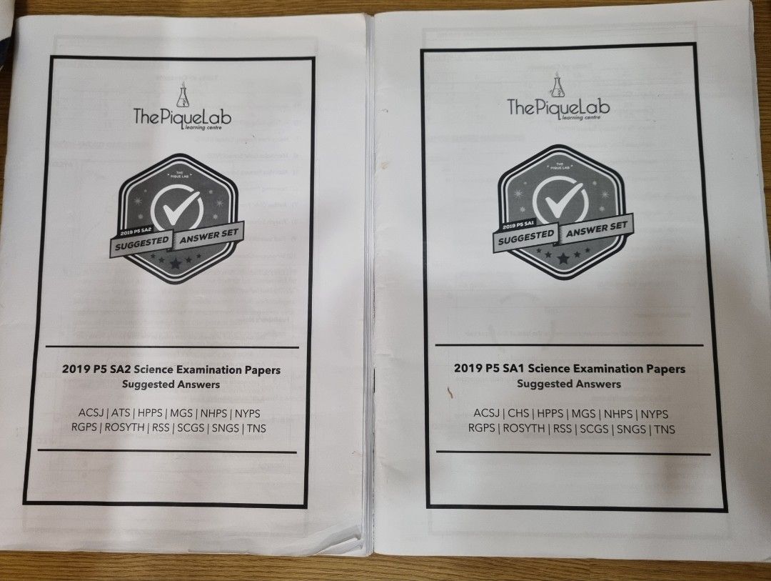 Pique Lab P5 SA1 and SA2 answers, Hobbies & Toys, Books & Magazines ...