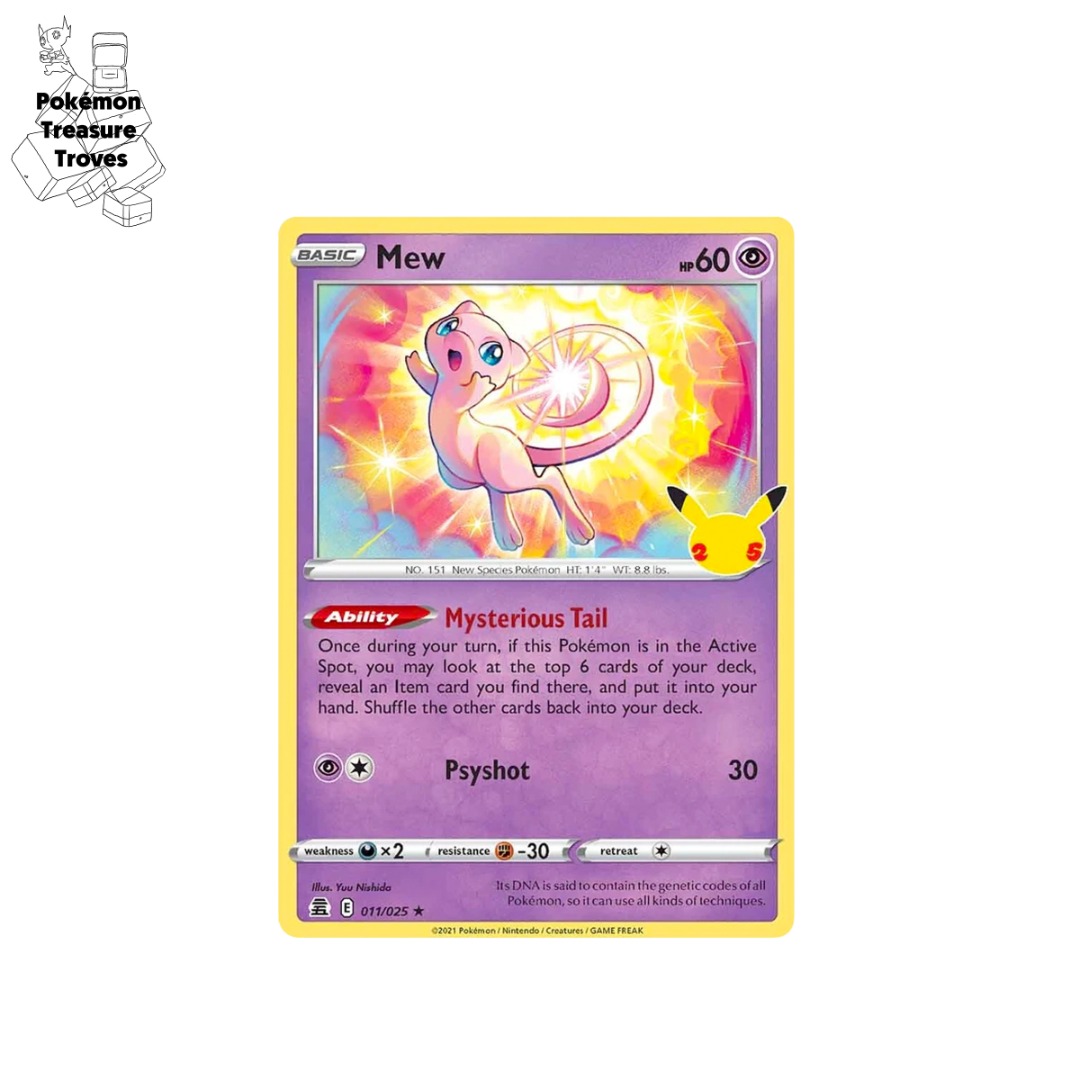 Pokemon Celebrations Mew Card, Hobbies & Toys, Toys & Games on Carousell