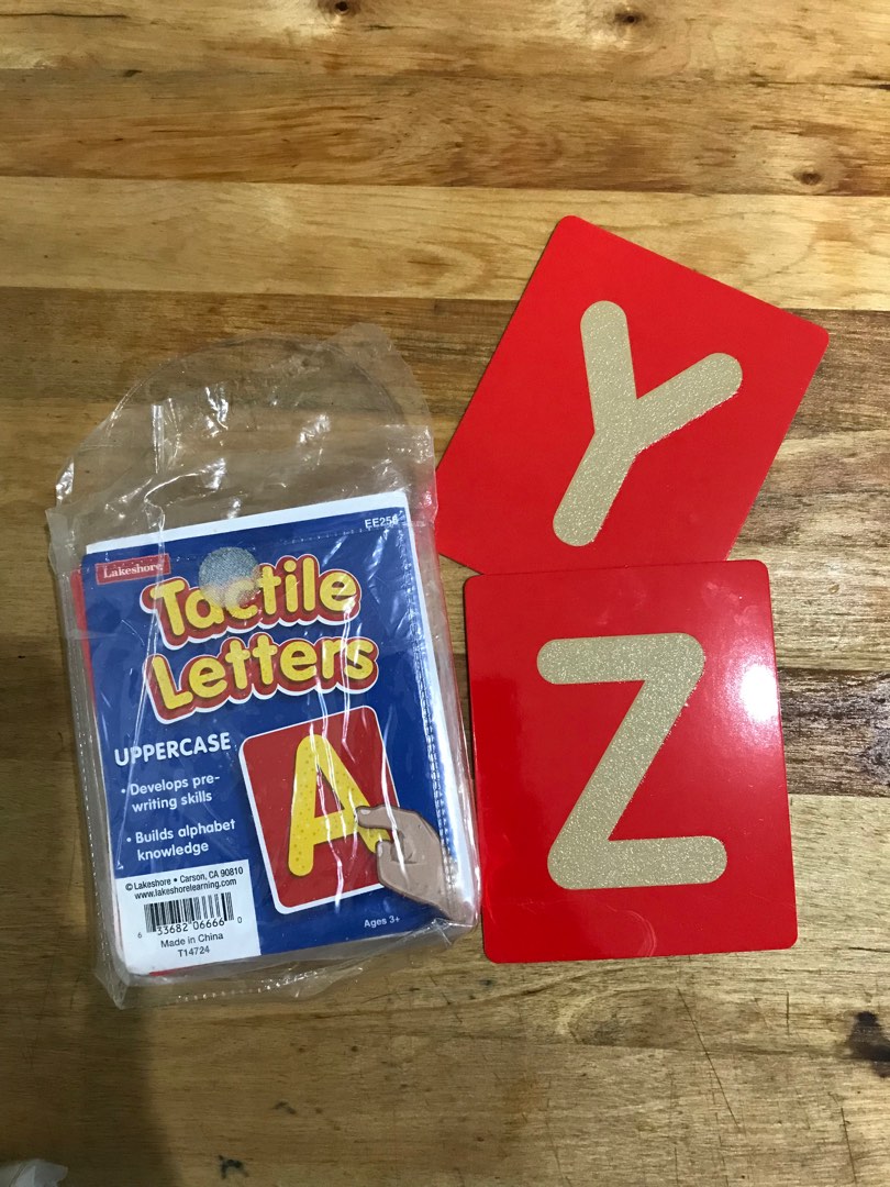 Pre-loved: Lakeshore Tactile Letters Uppercase, Hobbies & Toys, Toys ...