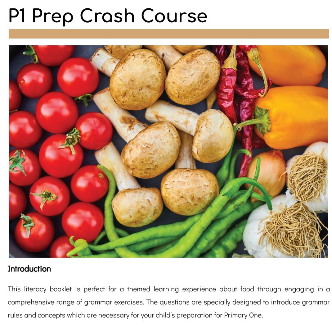 Primary 1 Prep Worksheet (4 Booklets Package) , Hobbies & Toys, Books ...