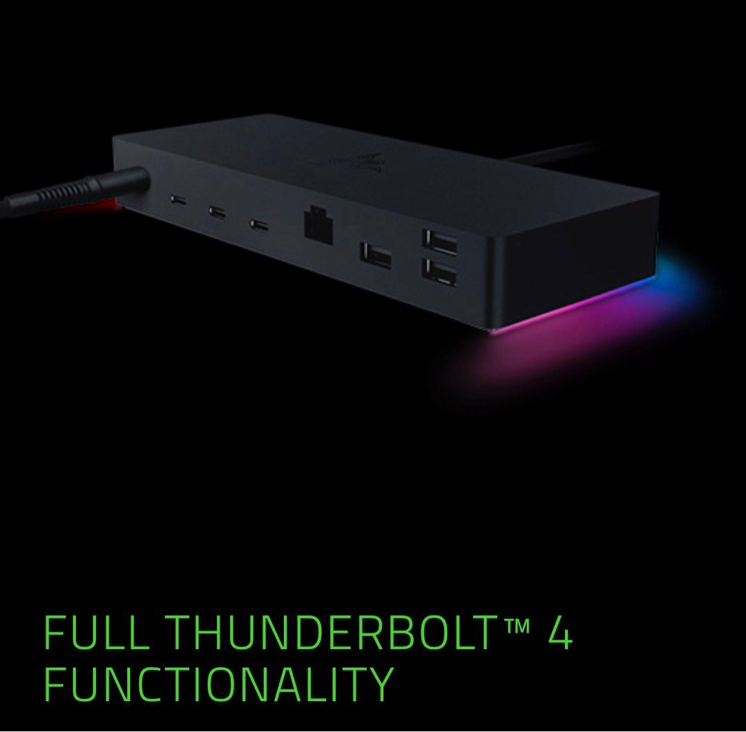 Razer Thunderbolt 4 Dock Chroma USB Hub, Computers & Tech, Parts ...