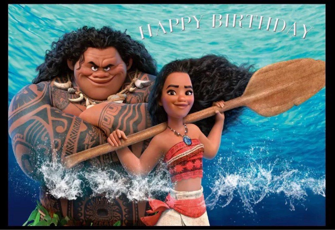 [Ready Stock] New Arrival ~ Disney movie Moana & MaUi Happy birthday ...