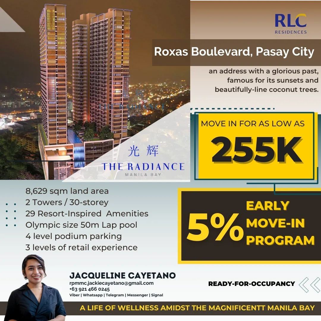 RFO 1 Bedroom along Roxas Blvd, Pasay City. The Radiance Manila Bay ...