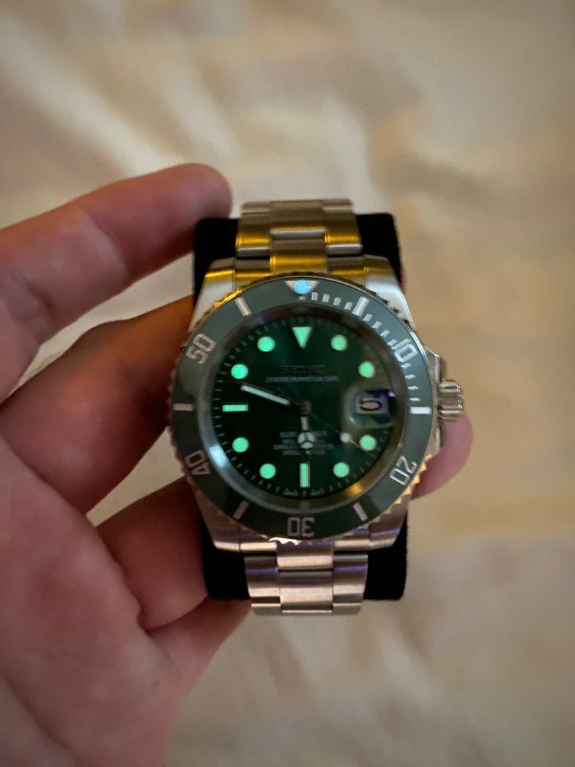 Seiko Mod Hulk (Green), Men's Fashion, Watches & Accessories, Watches ...