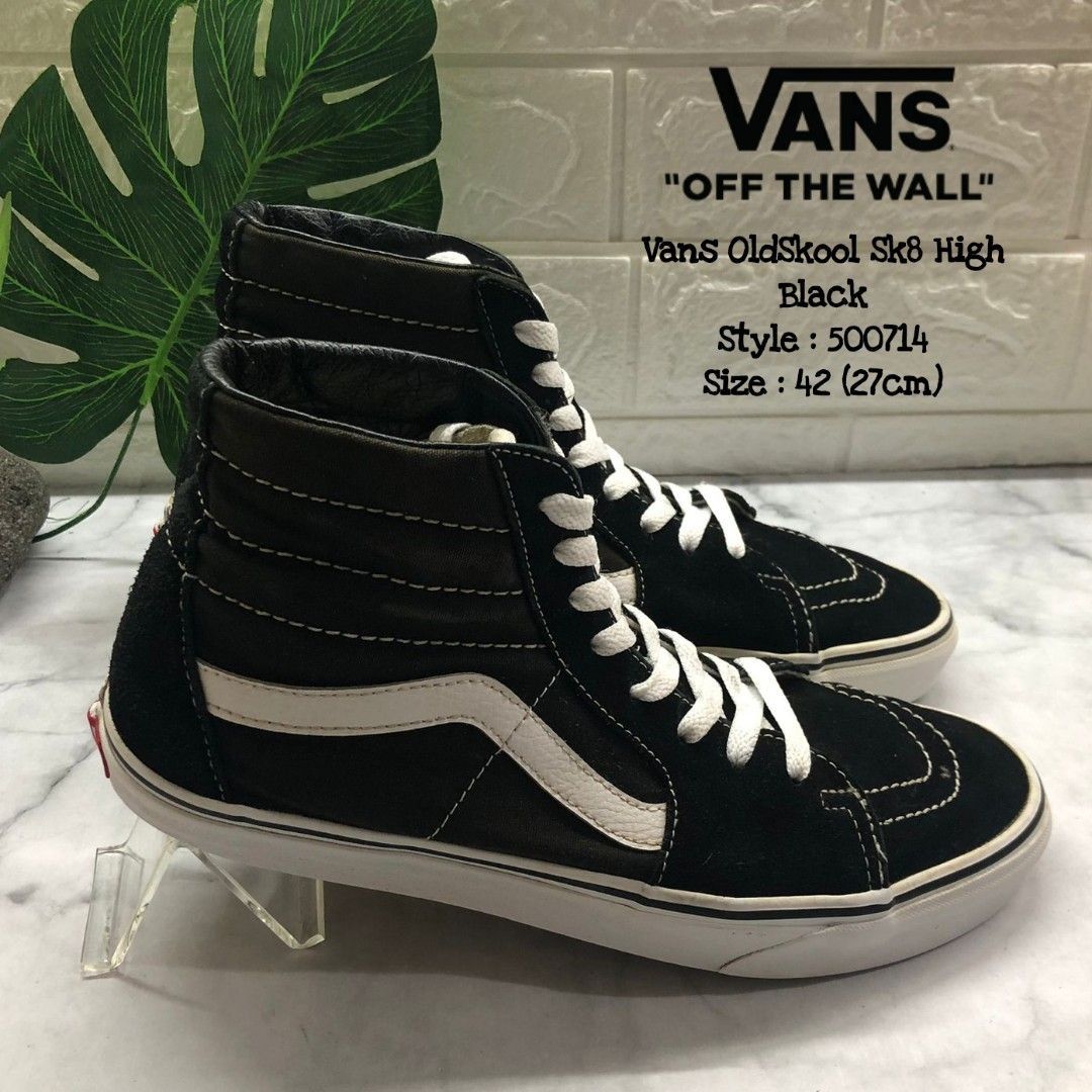 Sepatu Vans 500714 Old Skool Sk8 High sneakers size 42, Fesyen Pria ...