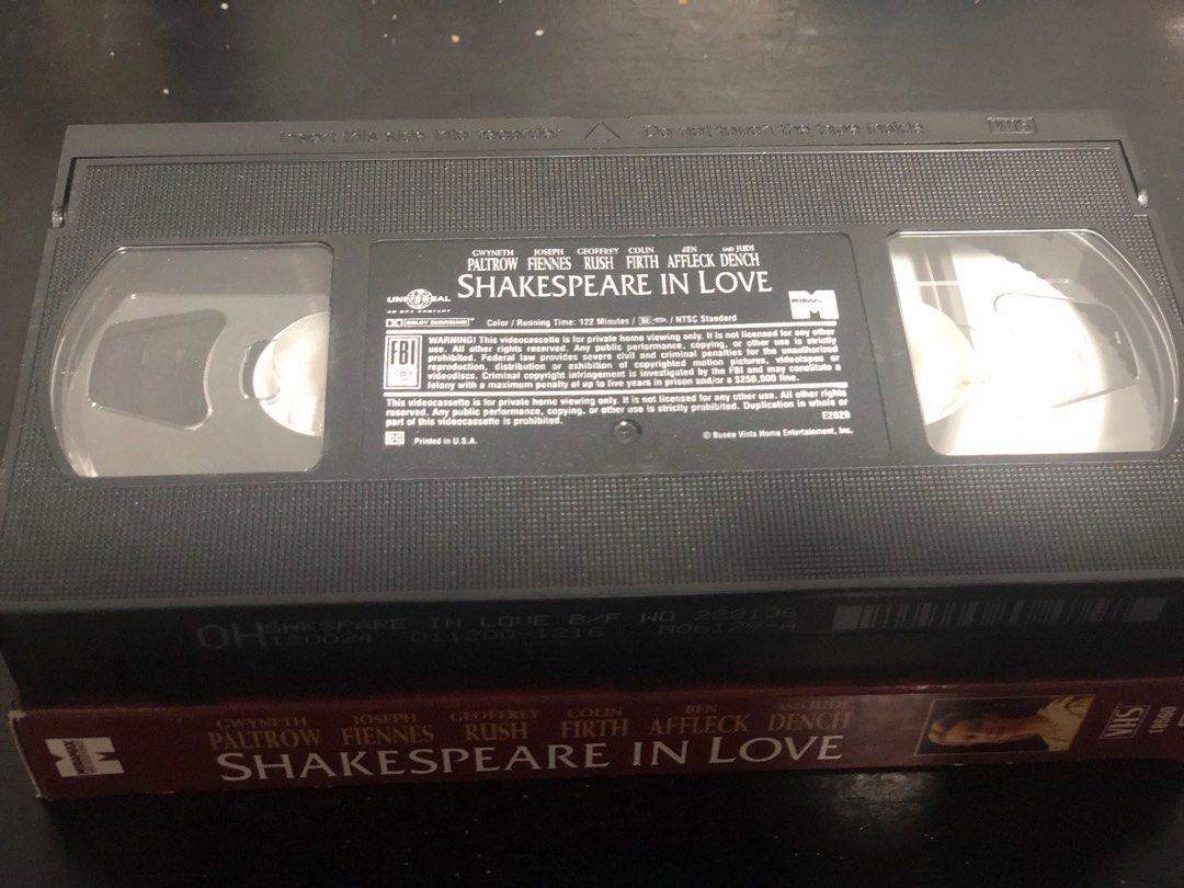 Shakespeare in Love VHS, Hobbies & Toys, Memorabilia & Collectibles ...