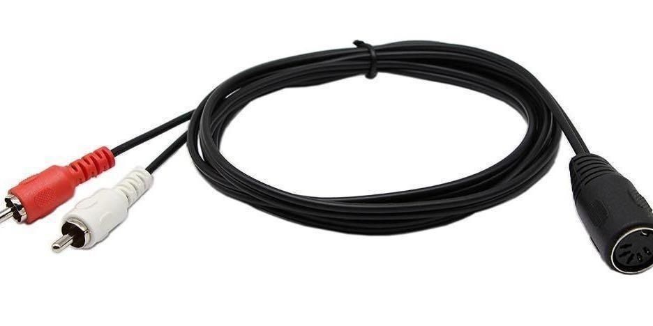 SJ225 Black 5Ft 5 Pin Din MIDI Cable, CERRXIAN 5 Pin Din Female to 2 ...