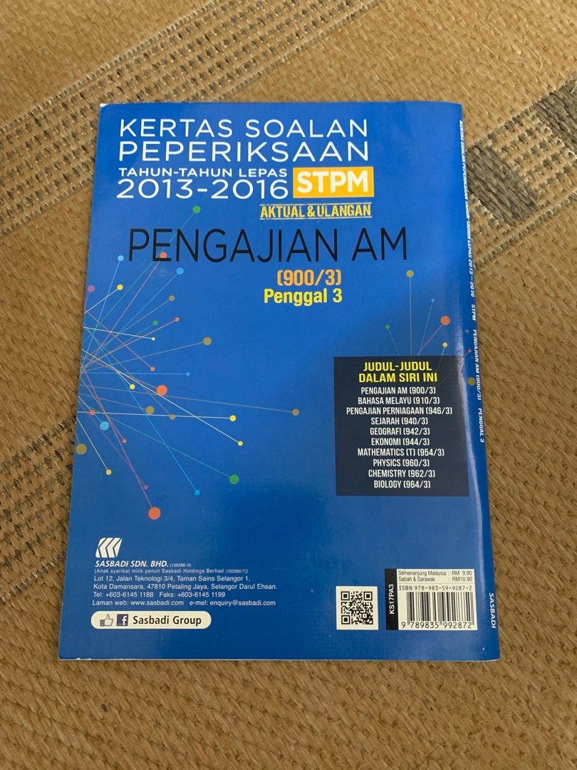 STPM PENGAJIAN AM SEM 3 PAST YEAR PAPERS, Hobbies & Toys, Books & Magazines, Assessment Books on ...
