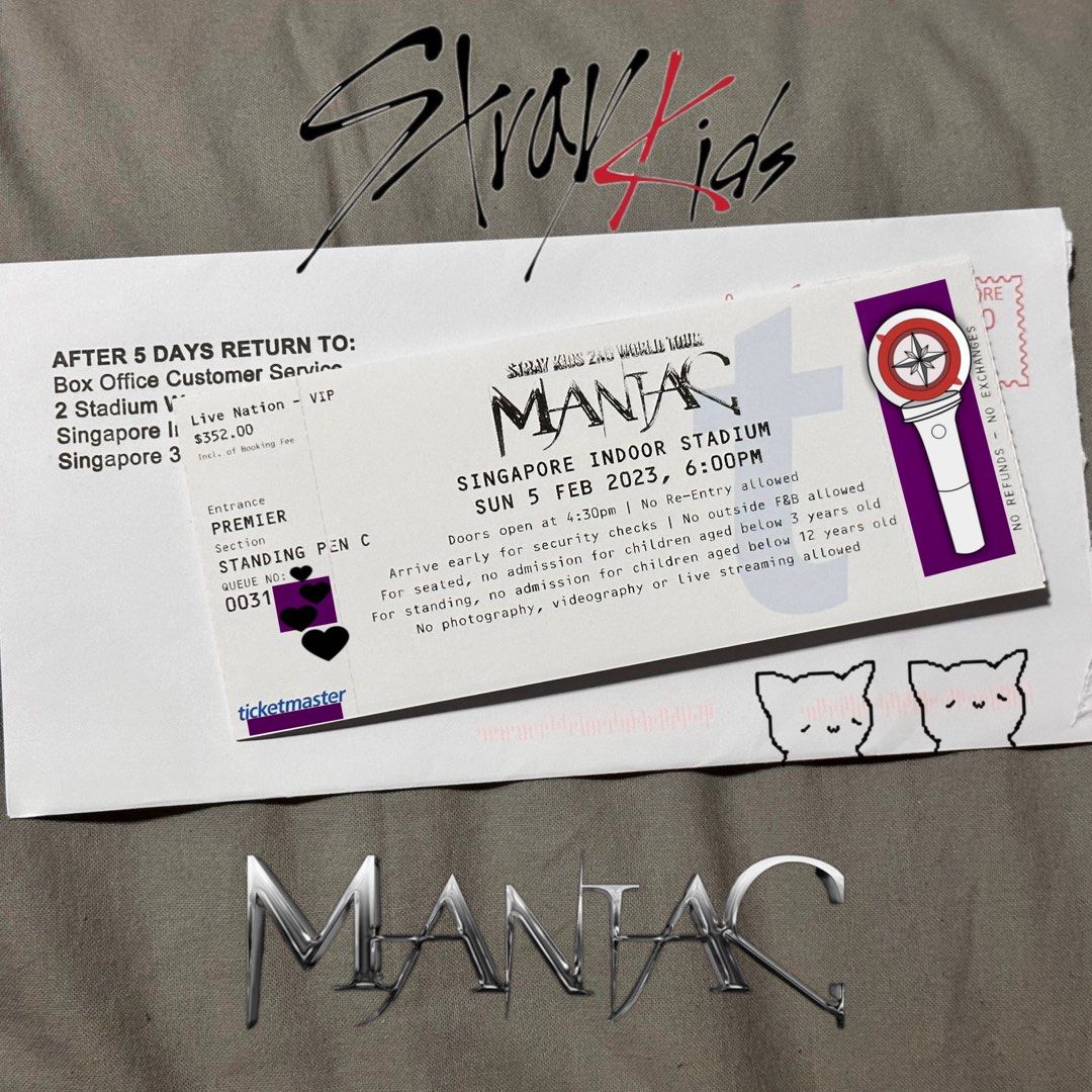 WTS | STRAY KIDS - “MANIAC” CONCERT | 2ND WORLD TOUR | VIP TICKETS ...