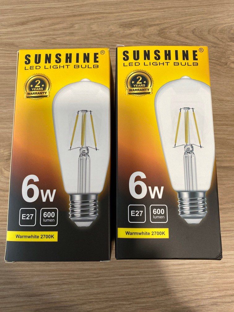 Sunshine LED Light Bulb 6W Warmwhite, Furniture & Home Living, Lighting ...