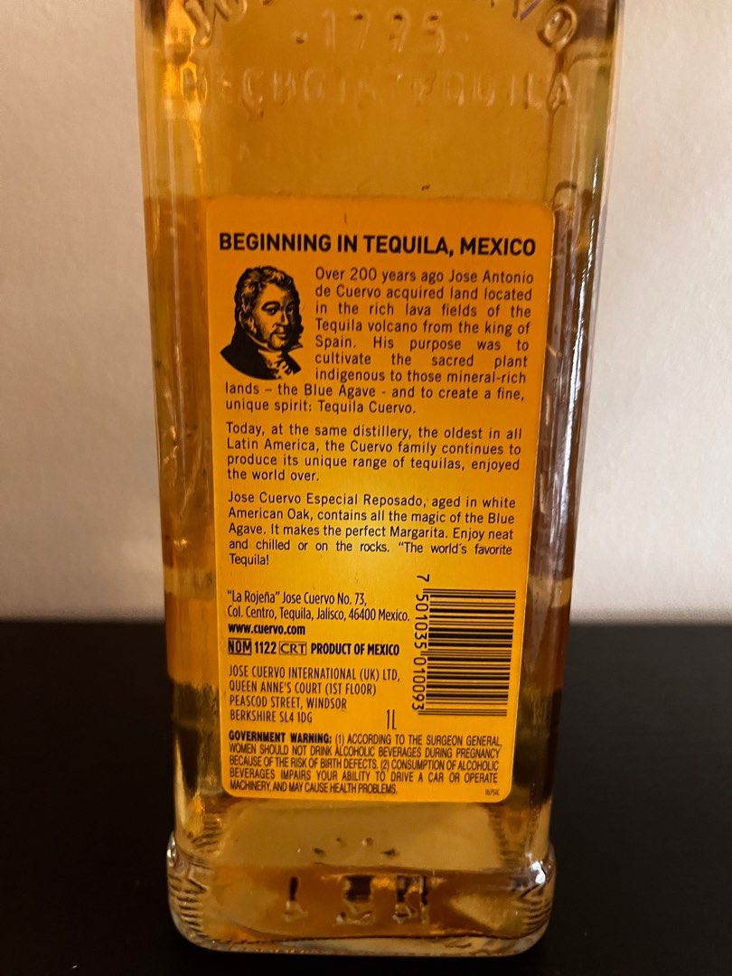 Tequila l (1 litre) Jose Cuervo Especia, Food & Drinks, Alcoholic ...