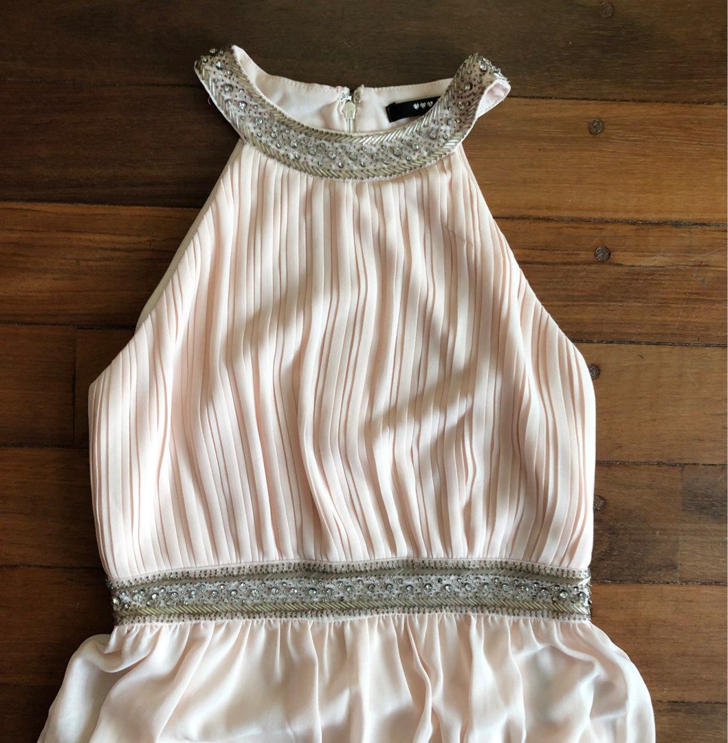 TFNC London classic beige prom dress, Women's Fashion, Dresses & Sets ...