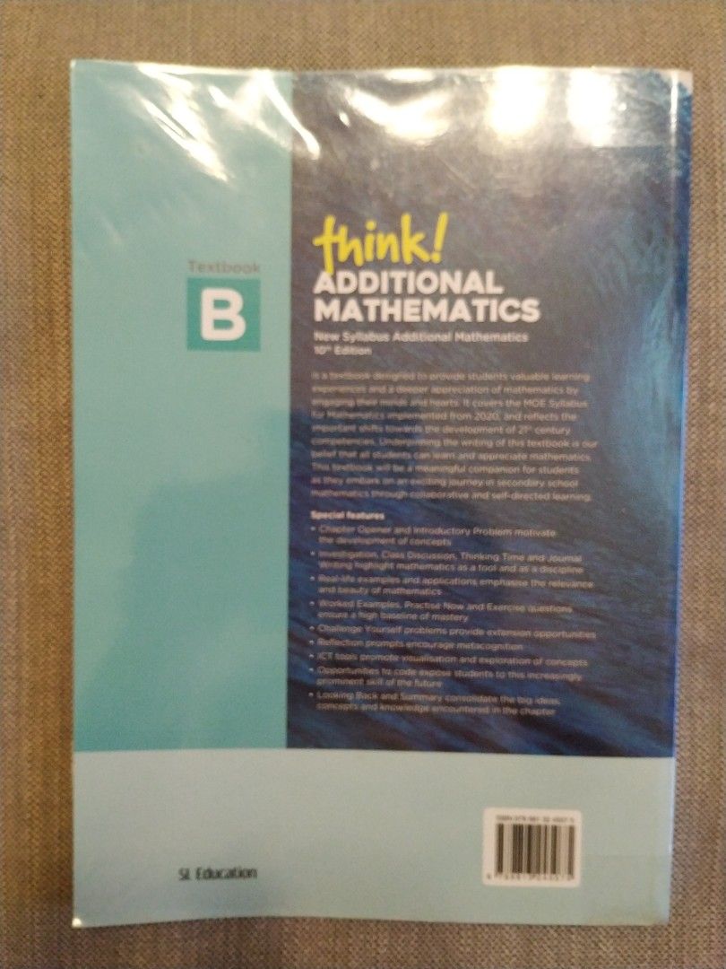 Think! Additional Mathematics Textbook B, Hobbies & Toys, Books ...