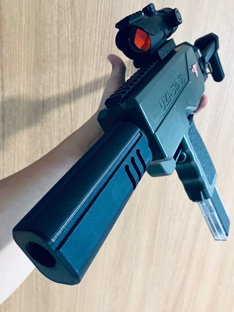 Toy Nerf UZI Blaster X Wolfenstein New Order Theme with custom tactical ...