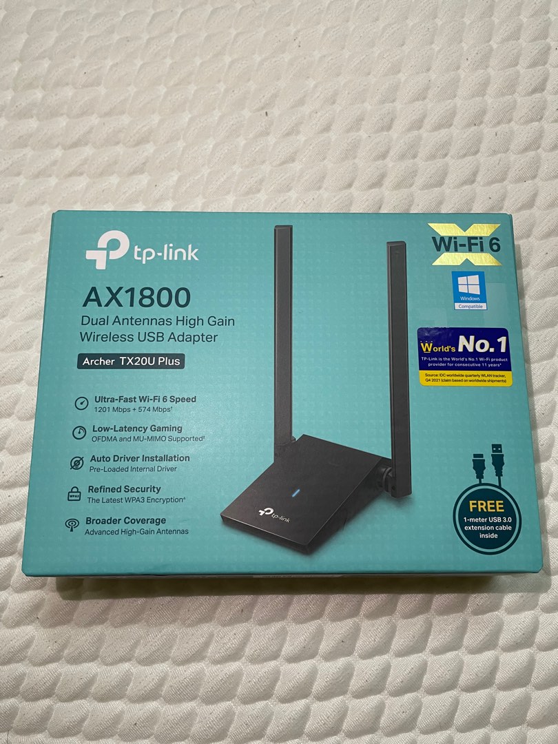 TP Link Archer TX20U Plus WiFi 6 High Gain AX1800 USB 3 0 Wireless Wi Fi Adapter For Desktop
