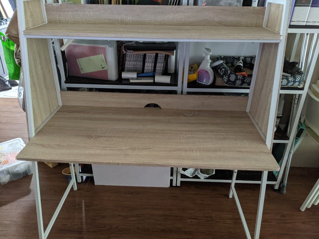 Two-tier desk table, Furniture & Home Living, Furniture, Tables & Sets ...