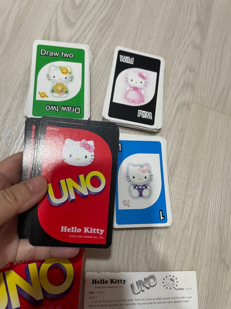 UNO Hello kitty cards, Hobbies & Toys, Toys & Games on Carousell