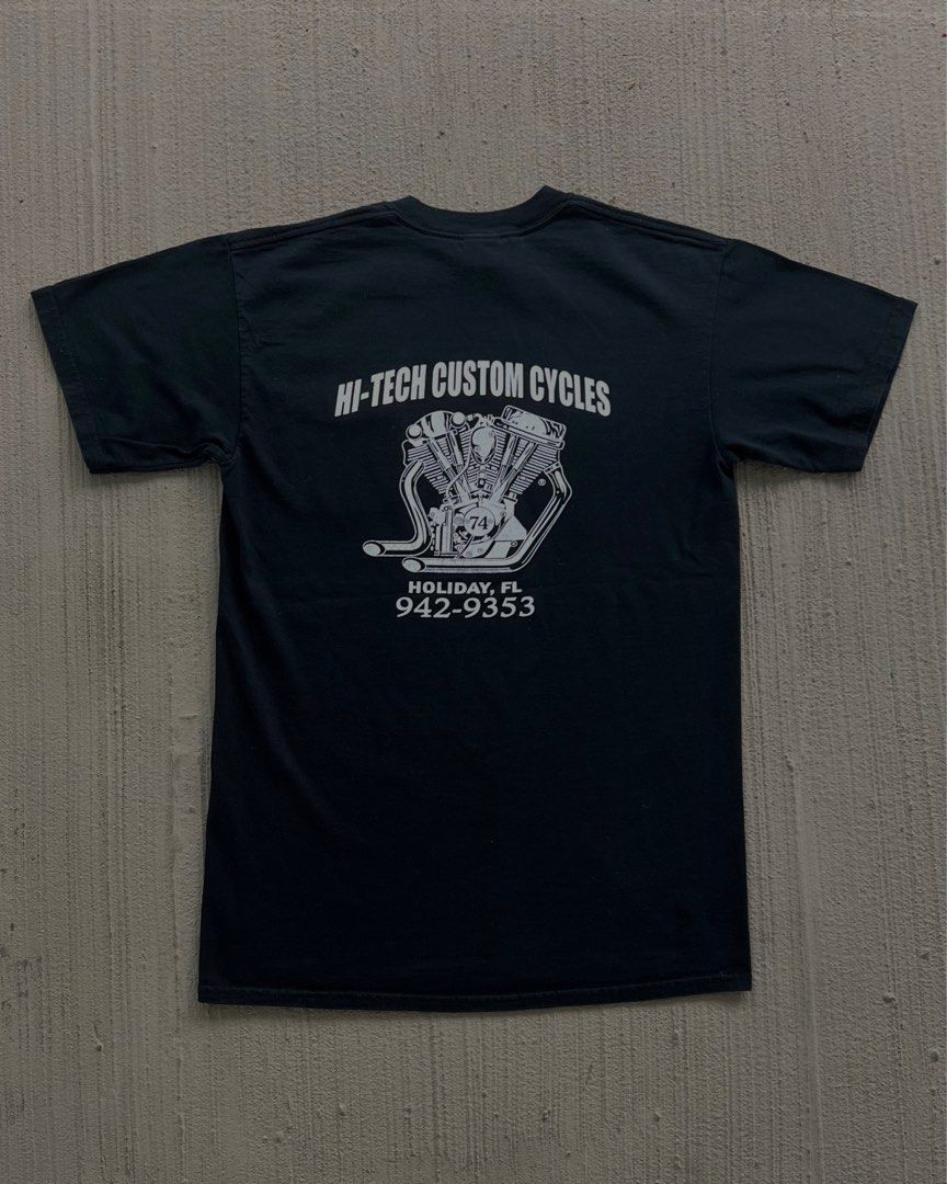 Vintage 00s Hi Tech Customs Biker Tee, Men's Fashion, Tops & Sets ...