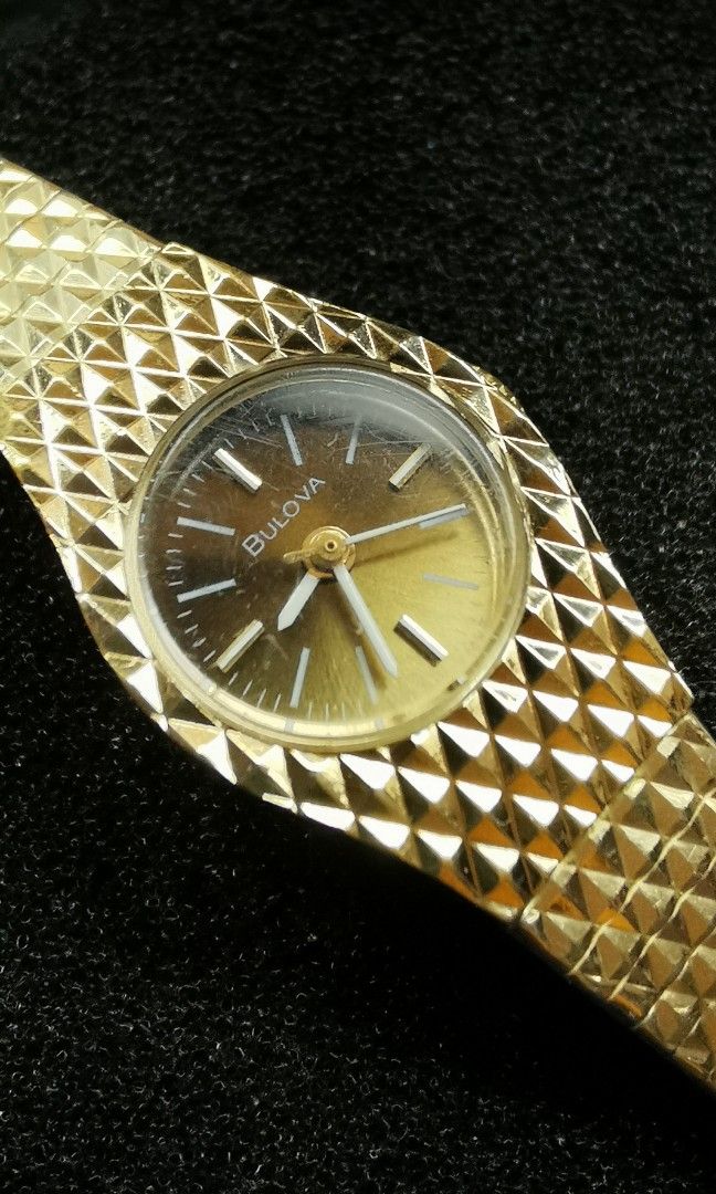 Vintage Bulova N7 Gold Tone Mechanical Windup Watch for women, Luxury ...