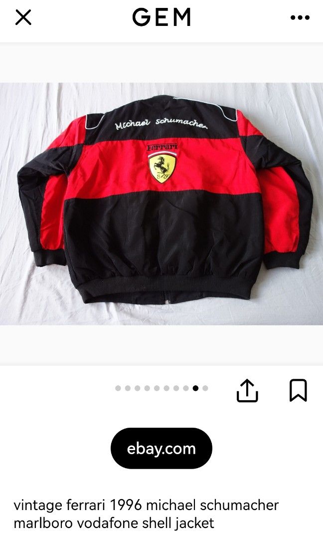 Vintage Ferrari Michael Schumacher Marlboro Vodafone Shell Jacket, Men ...