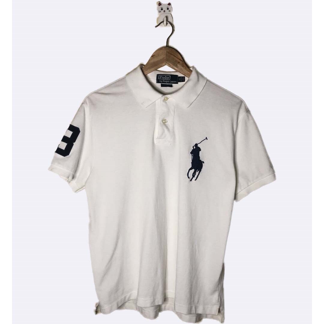 Vintage Ralph Lauren polo ( White Big pony ), Men's Fashion, Tops ...