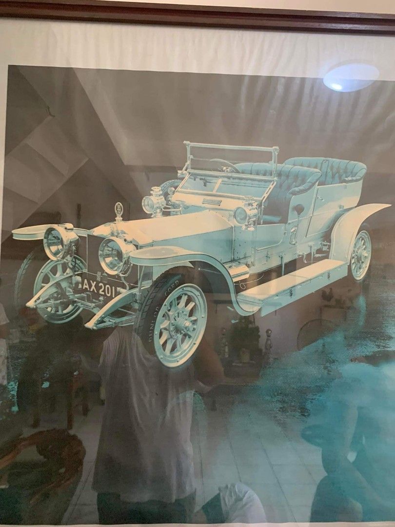 VINTAGE SOLID WOODEN FRAME ROLLS ROYCE, Furniture & Home Living, Home ...