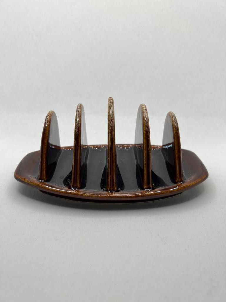 Vintage Toast Rack, Brown Ceramic Toast Rack, Retro Toast Holder ...