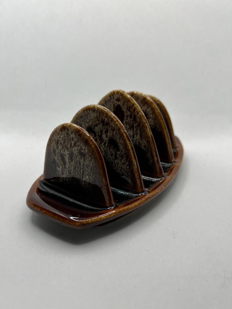 Vintage Toast Rack, Brown Ceramic Toast Rack, Retro Toast Holder ...