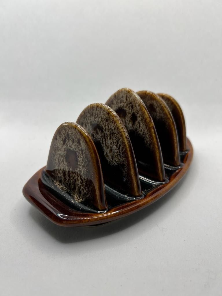 Vintage Toast Rack, Brown Ceramic Toast Rack, Retro Toast Holder ...