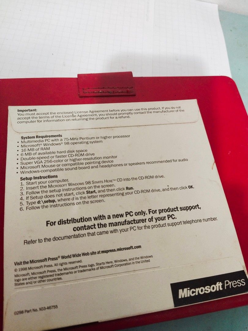 vintage "Windows 98" disc for CD Rom./ Original from 1998/Cool display ...
