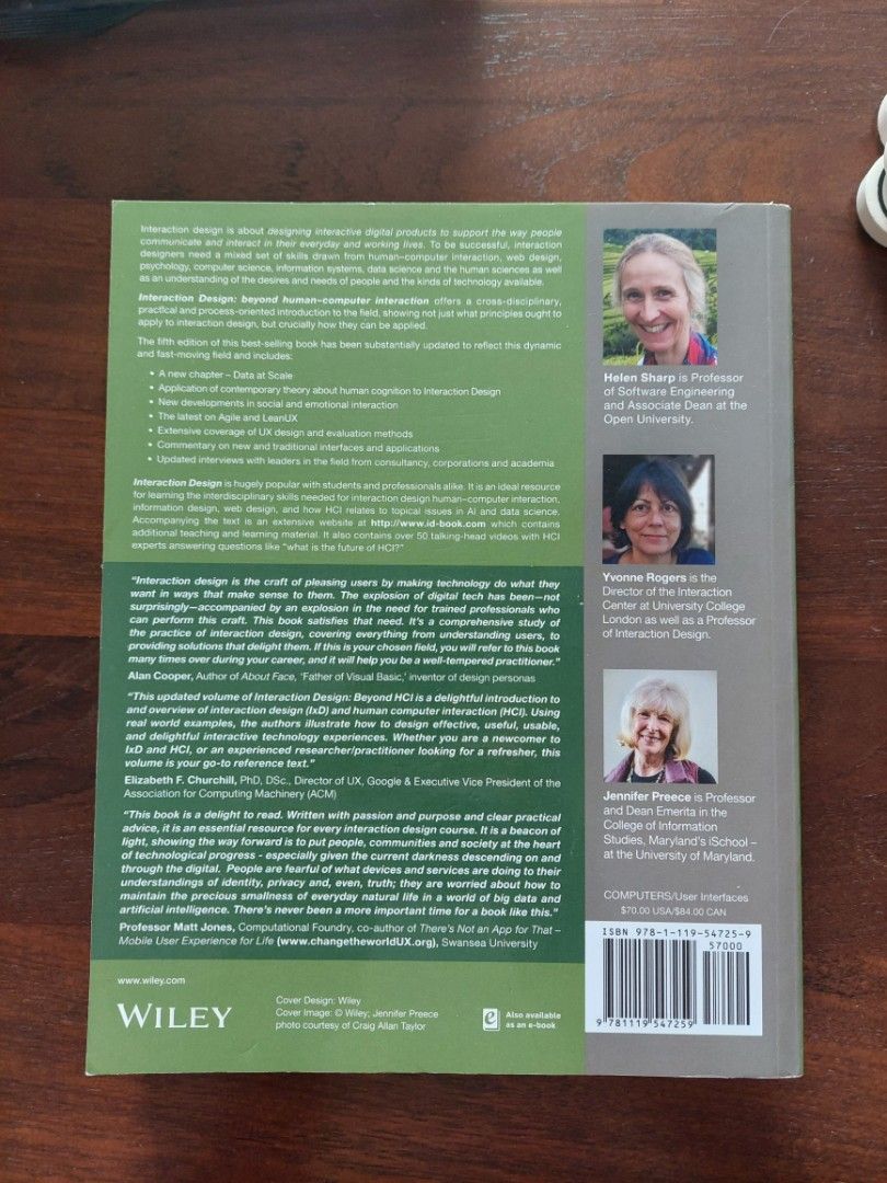 Wiley Book Interaction Design Beyond Human Computer Interaction 5th Edition Hobbies And Toys