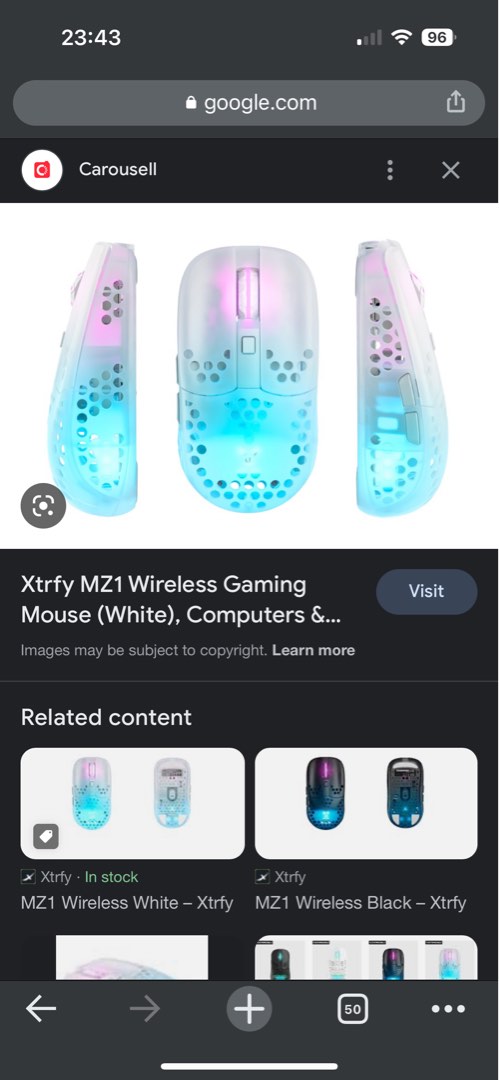 Xtrfy mz1 wireless white, Computers & Tech, Parts & Accessories, Mouse ...