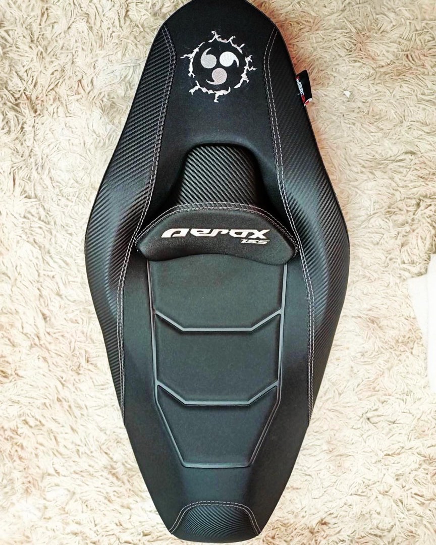 Yamaha Aerox sports seat with custom curse sasuke seal, Motorcycles ...