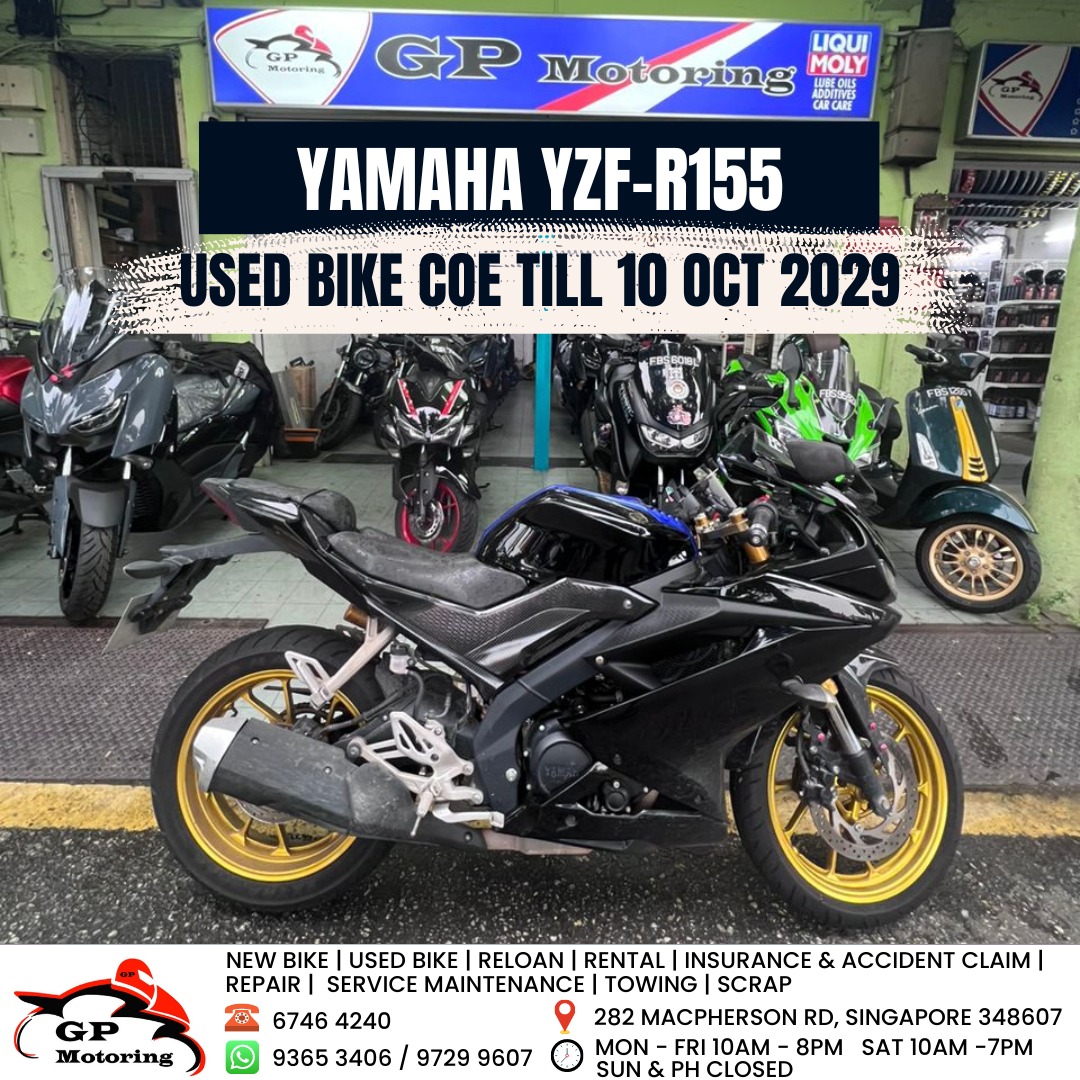 Yamaha YZF-R155 Used Bike, Motorcycles, Motorcycles for Sale, Class 2B on Carousell