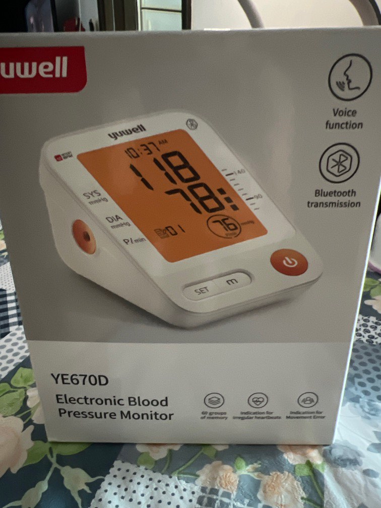 Two sets Yuwell Electronic Blood Pressure Monitor, Health & Nutrition ...