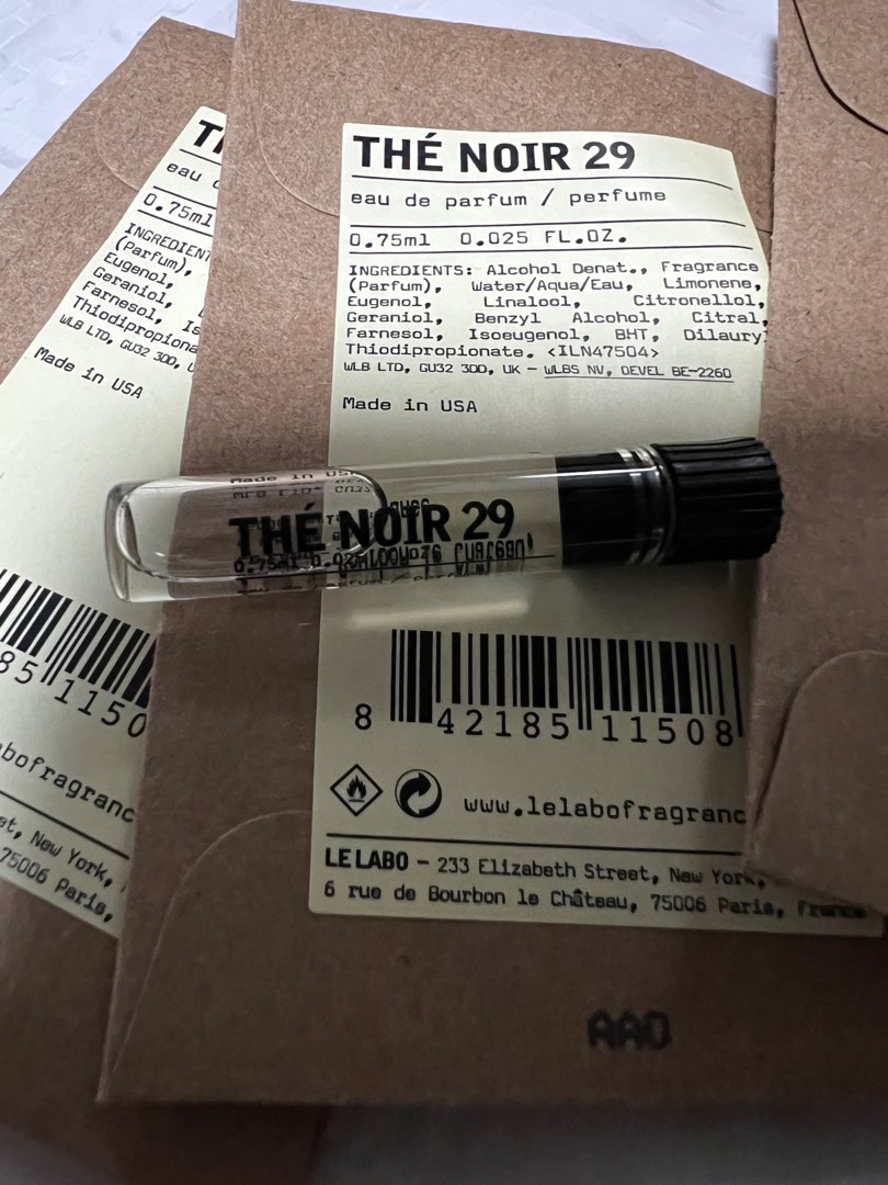 100% new&real ️ Le Labo The Noir 紅茶29 - 0.75ml, 美容＆個人護理, 健康及美容 - 香水＆香體 ...