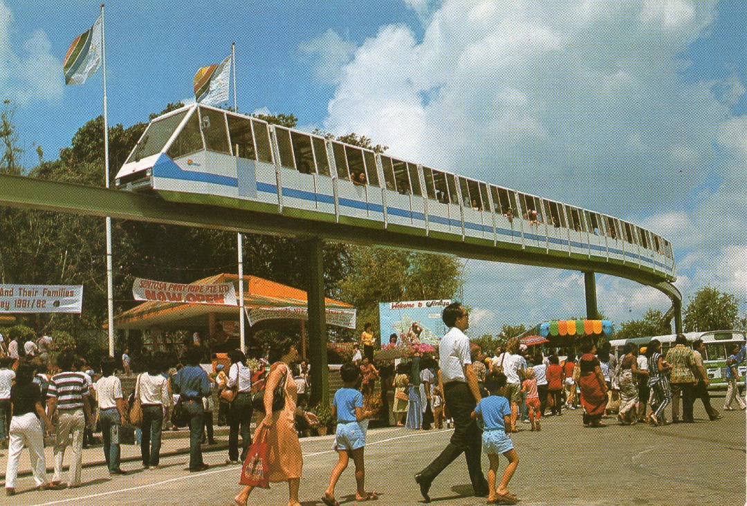1982 Sentosa Monorail Opening. Near its Terminal & Main Entrance. Early ...