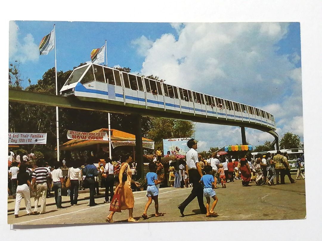 1982 Sentosa Monorail Opening. Near its Terminal & Main Entrance. Early ...