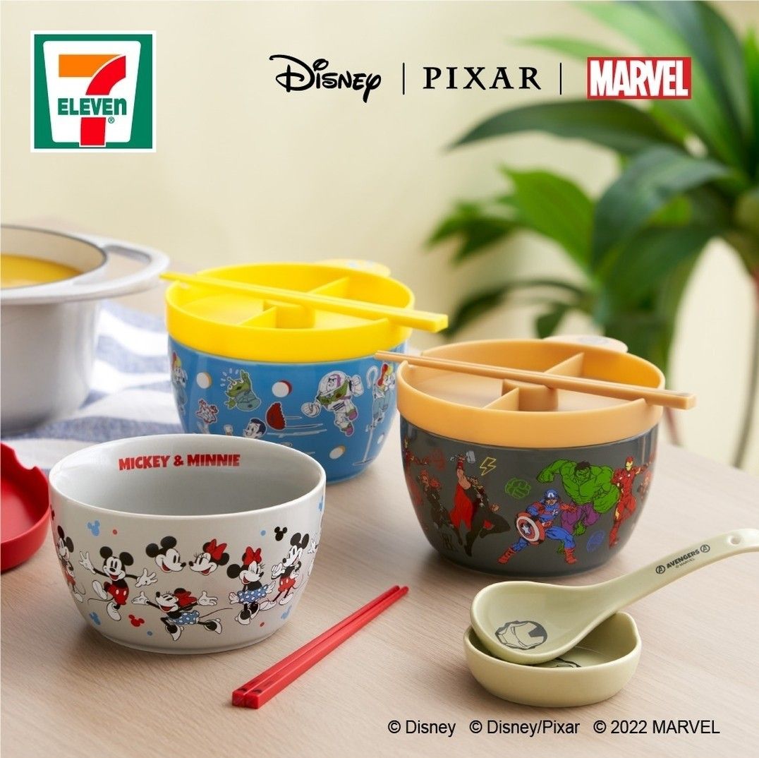 7-Eleven / 7 Eleven / 7-11 / 7 11 / Disney Marvel Ramen Bowl Stamps (COMPLETE CARD Mickey ...